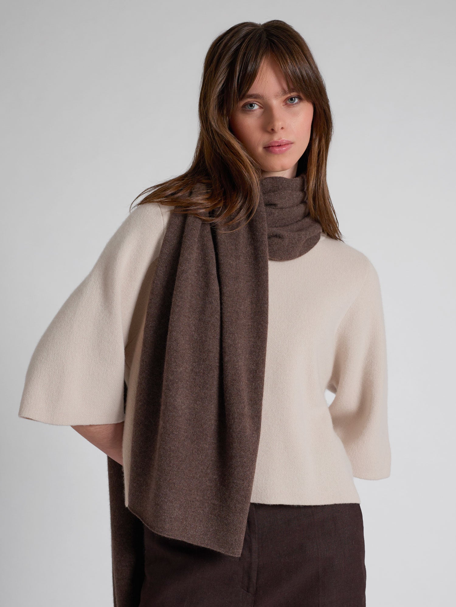 Oversized top til dame | Dina - Cream | Kashmir – Kashmina